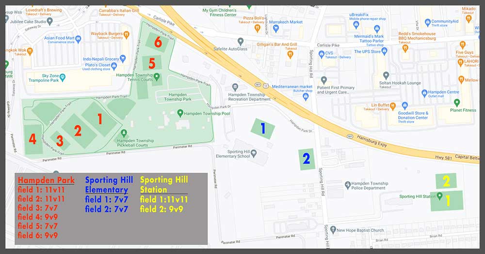 Field Locations – Eagle F.C.